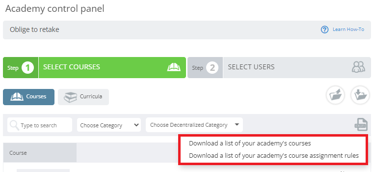 Oblige to Retake Options – Schoox Support Center