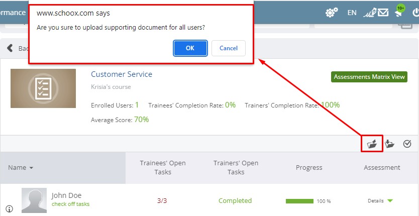 Evaluating On the Job Training – Schoox Support Center