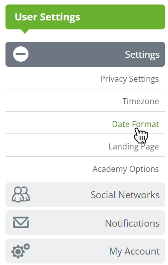 User Preferred Date Format – Schoox Support Center