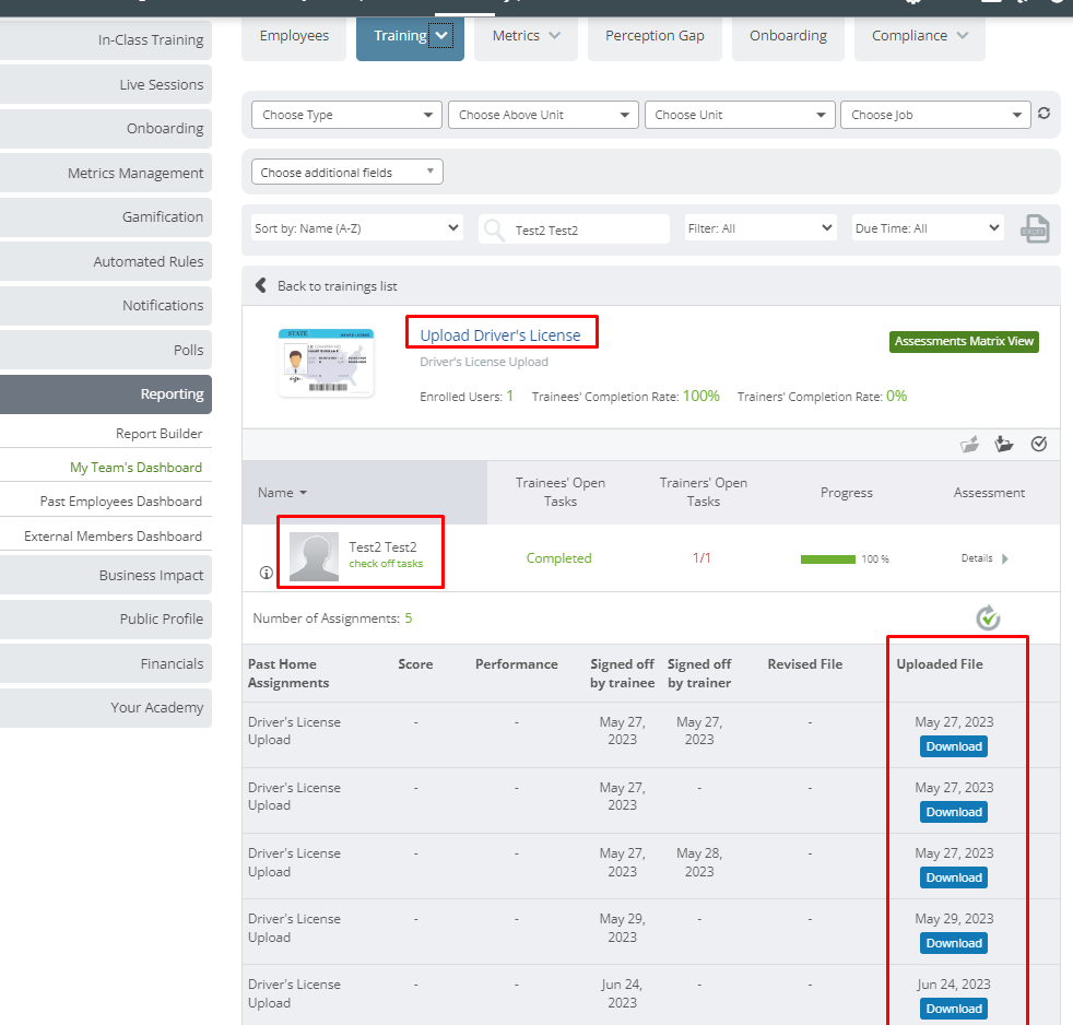 Retrieve Uploaded On the Job Training Home Assignments – Schoox Support ...