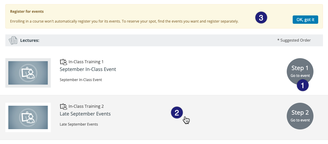 Learner Event Registration Improvements – Schoox Support Center