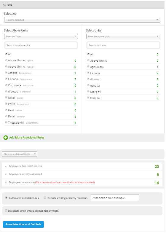 Associating an Above Unit / Unit to Multiple Users – Schoox Support Center