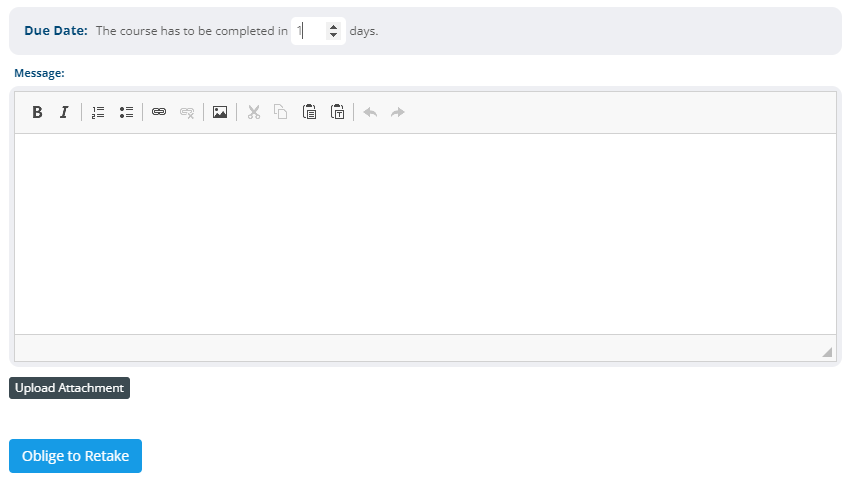Oblige to Retake Options – Schoox Support Center
